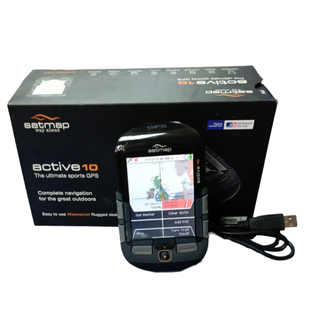 Pre-owned Satmap Active 10 Unit + Case Li-ion Battery Northern GB Map Insert - Own4Less